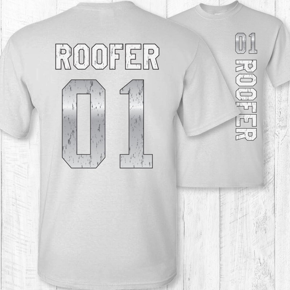 Number One Roofer Jersey Style T-shirt. 1 Roofers Jersey - Etsy