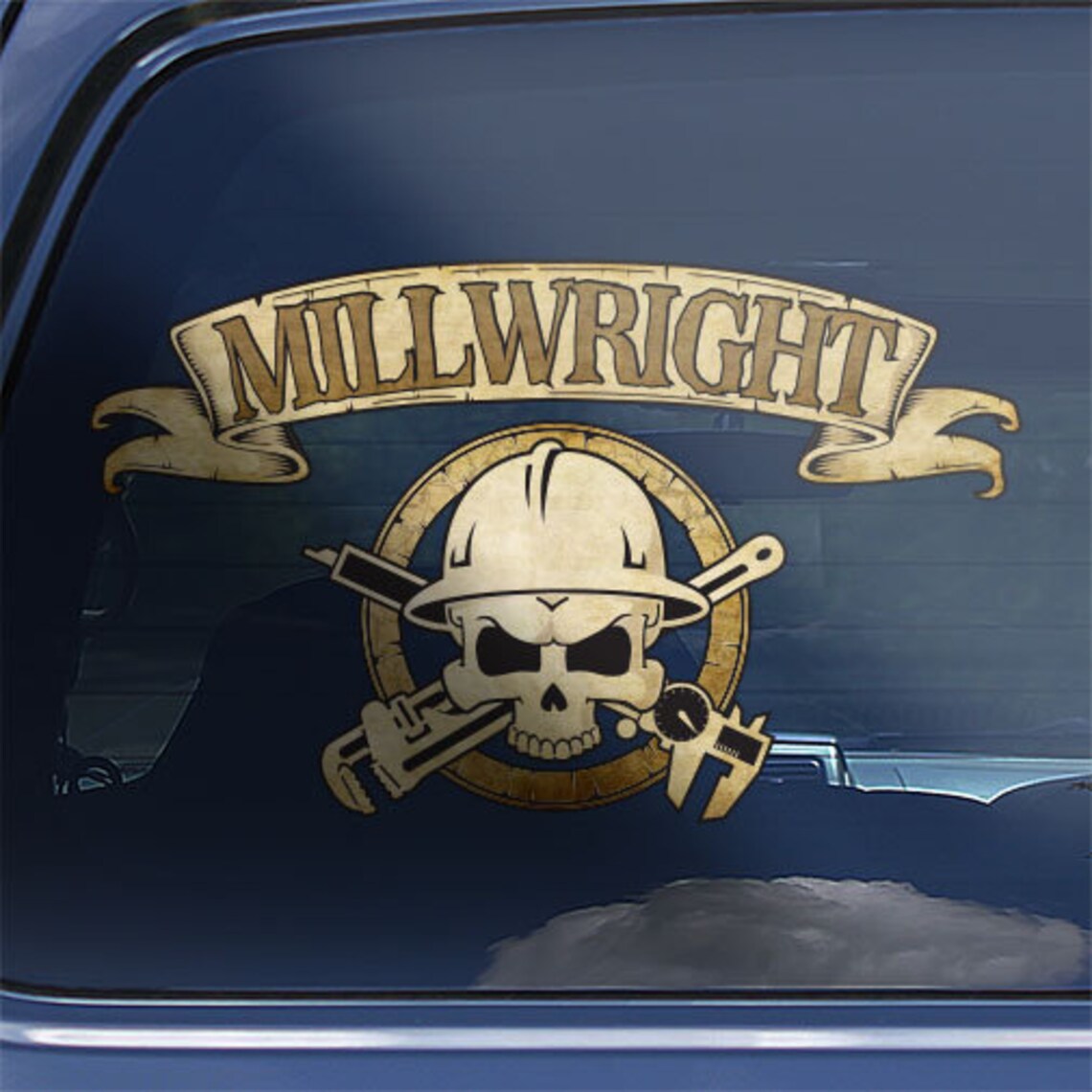 Millwright Skull Crossbones Decal. Millwright Craftsmen Jolly - Etsy