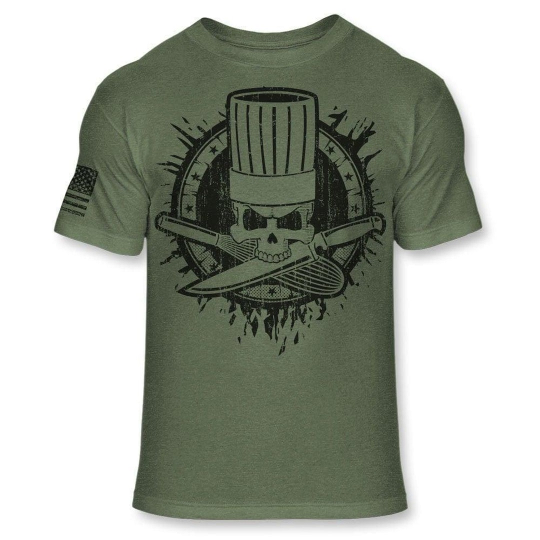 Chef Skull T-shirt - Culinary Crossbones Shirt - Jolly Roger Chefs ...