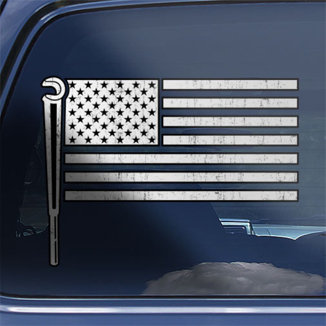 Oil Refinery Worker American Flag Decal Sticker Petroleum Refinery ...