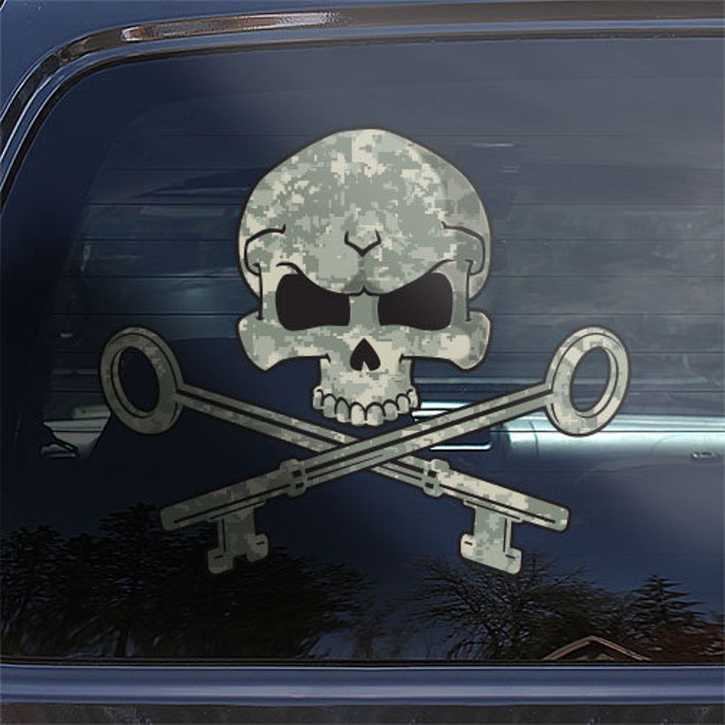 Locksmith skull crossbones decal sticker locksmithing decal | Etsy