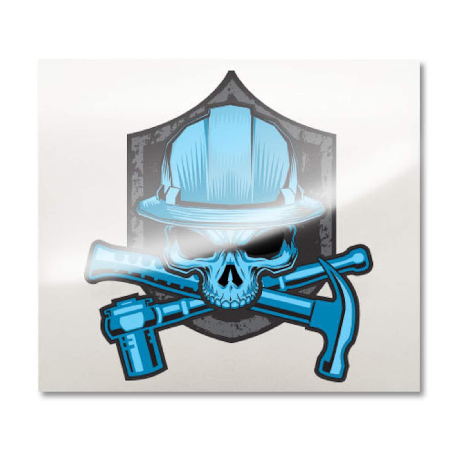 Scaffolder Skull & Shield Decal Scaffold Worker Crossbones | Etsy