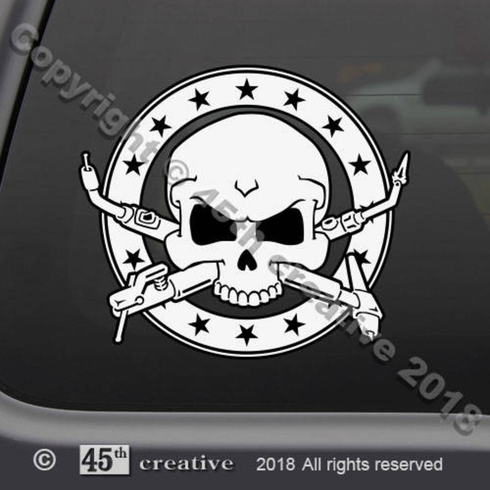 Welder Skull Crossbones Decal Sticker Welders Decal Sticker | Etsy