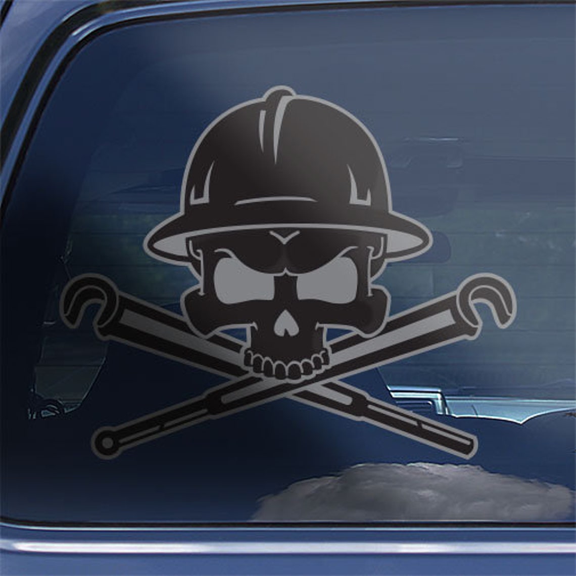 Oil Refinery Worker Skull and Crossbones Decal Sticker | Etsy