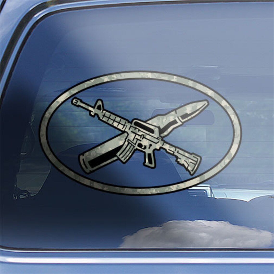 AR-15 Oval Decal Sticker AR15 Rifle window decal oval AR 15 | Etsy