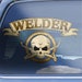 Welder Skull & Crossbones Decal. Welders Jolly Roger Skull Sticker. Mig ...