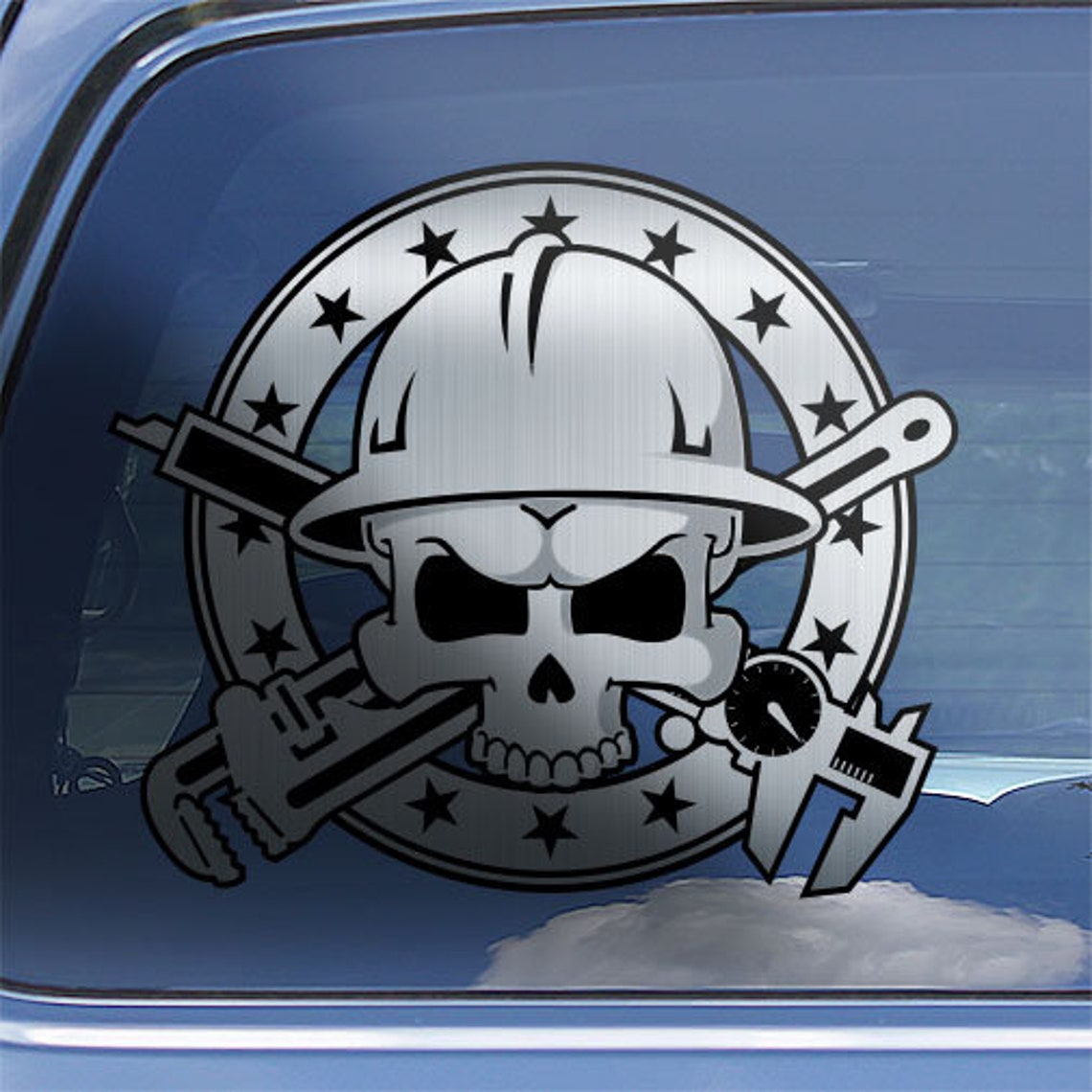 Millwright Skull Crossbones Decal Sticker Millwright | Etsy