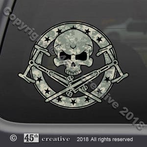 Cycling Skull Crossbones Decal Sticker, Bicycling Window Decal Sticker ...