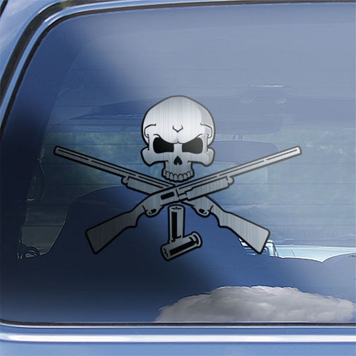 12 Gauge Shotgun Skull Crossbones Decal Sticker Bird Hunting | Etsy