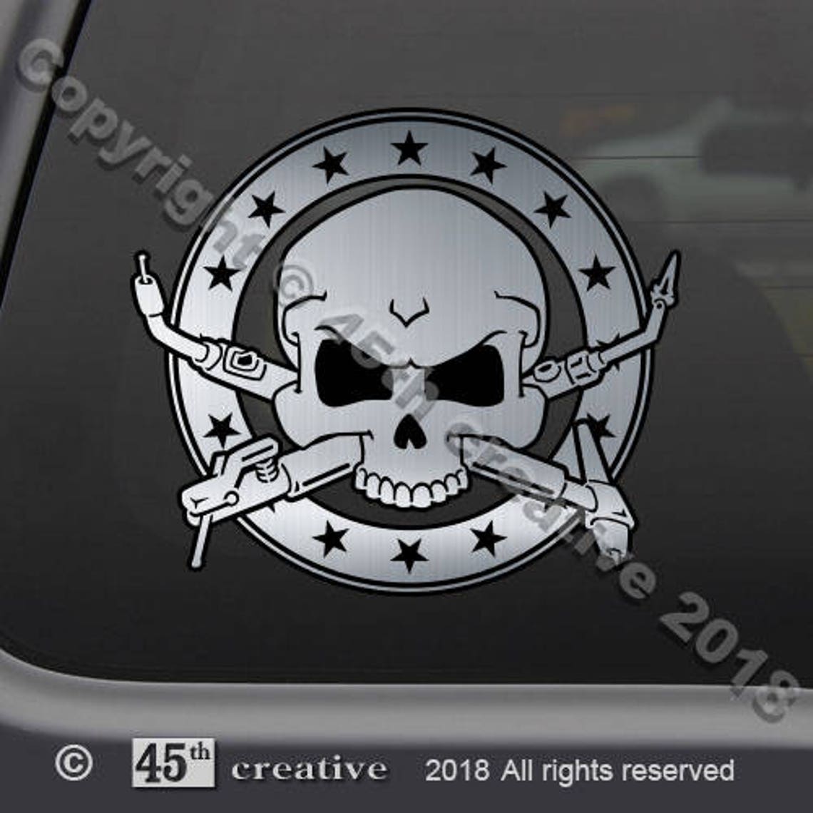 Welder Skull Crossbones Decal Sticker Welders Decal Sticker | Etsy