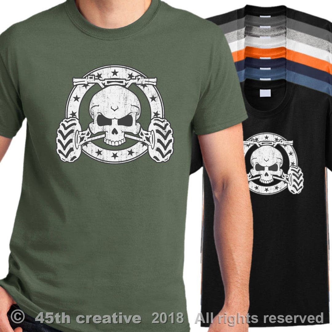 ATV T Shirt, Atv off Road Shirt, Atv Mudding Skull Shirt, Quad Shirt ...
