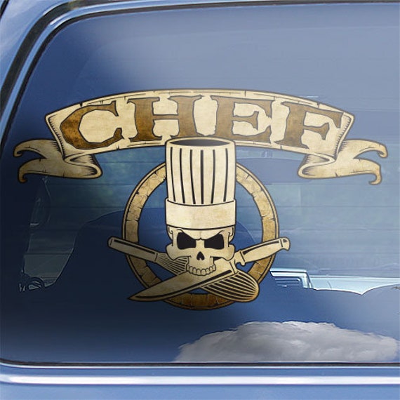 Electronics & Accessories chef window decal cooks decal chef's decal ...