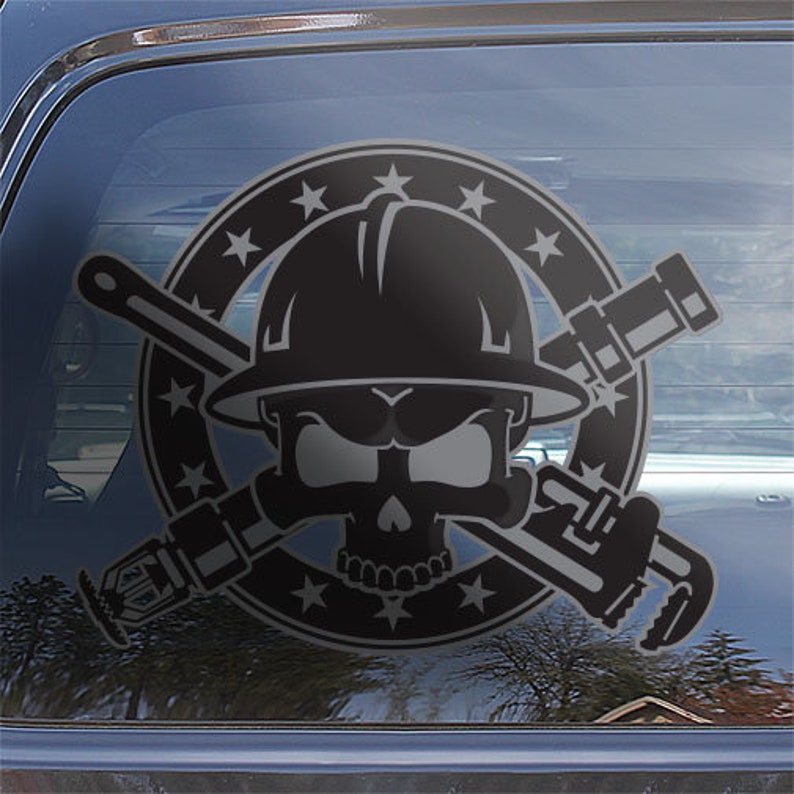 Sprinkler Fitter Skull & Crossbones Decal Sprinkler Fitters | Etsy