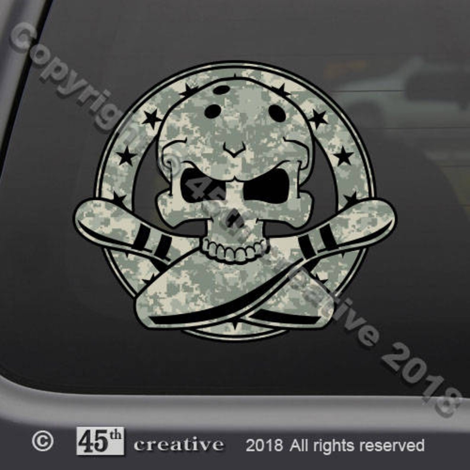 Bowler Skull Crossbones Decal Sticker Bowlers Window Decal - Etsy