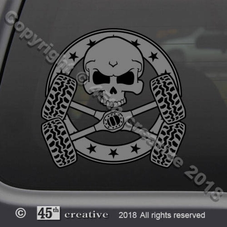 4x4 Skull Crossbones Decal Sticker 4x4 Window Decal Sticker - Etsy