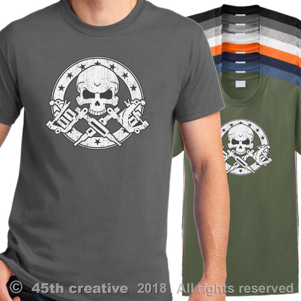 Tattoo Artist T-shirt Tattoo Skull T Shirt Body Art Shirt | Etsy