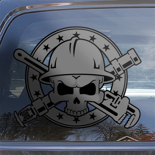 Sprinkler Fitter Skull & Crossbones Decal Sprinkler Fitters | Etsy