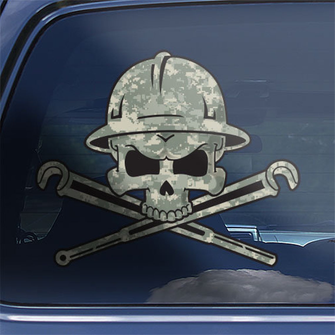 Oil Refinery Worker Skull and Crossbones Decal Sticker | Etsy