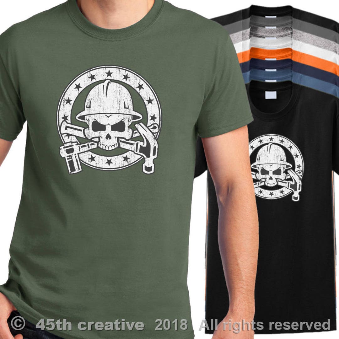 Scaffold Builder Crossbones T-shirt Scaffolding Erector Shirt ...