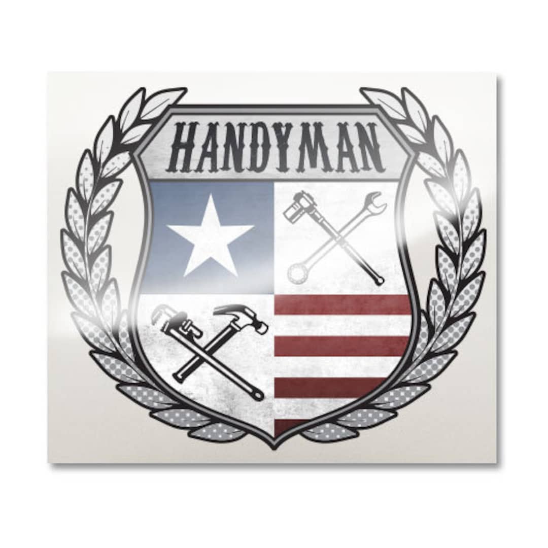USA Handyman Decal American Flag Repairman Sticker Crest - Etsy