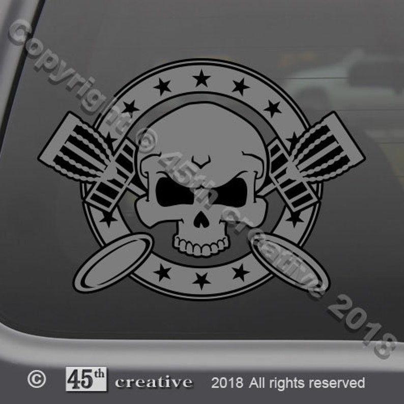 Disc Golf Skull Crossbones Decal Sticker Disc Golfing Window | Etsy