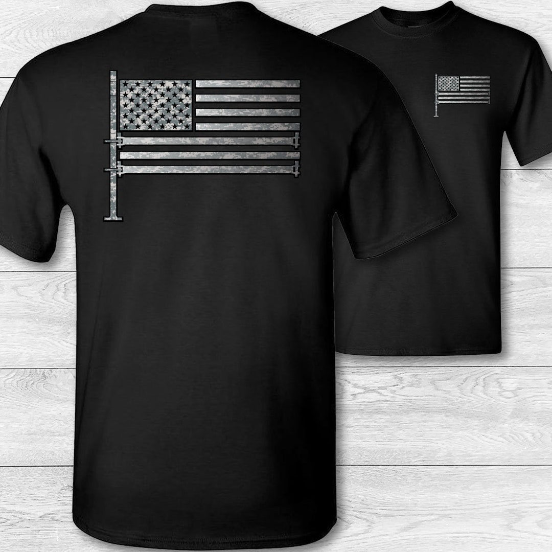 Scaffolder American Flag T-shirt, US Flag Scaffold Tee Shirt ...
