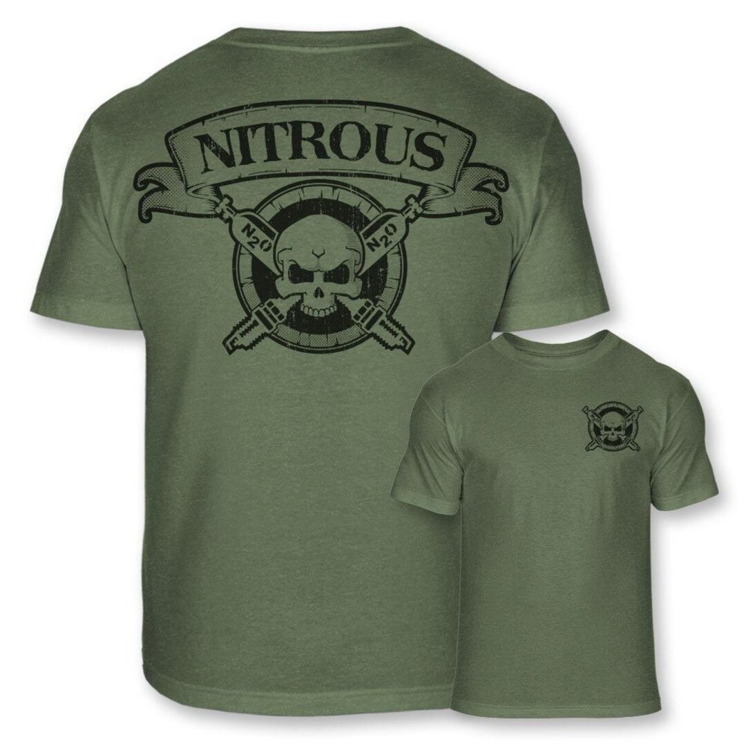 Nitrous Oxide Racing Skull Crossbones T-shirt: N2O Racer Soft Blend Tee ...