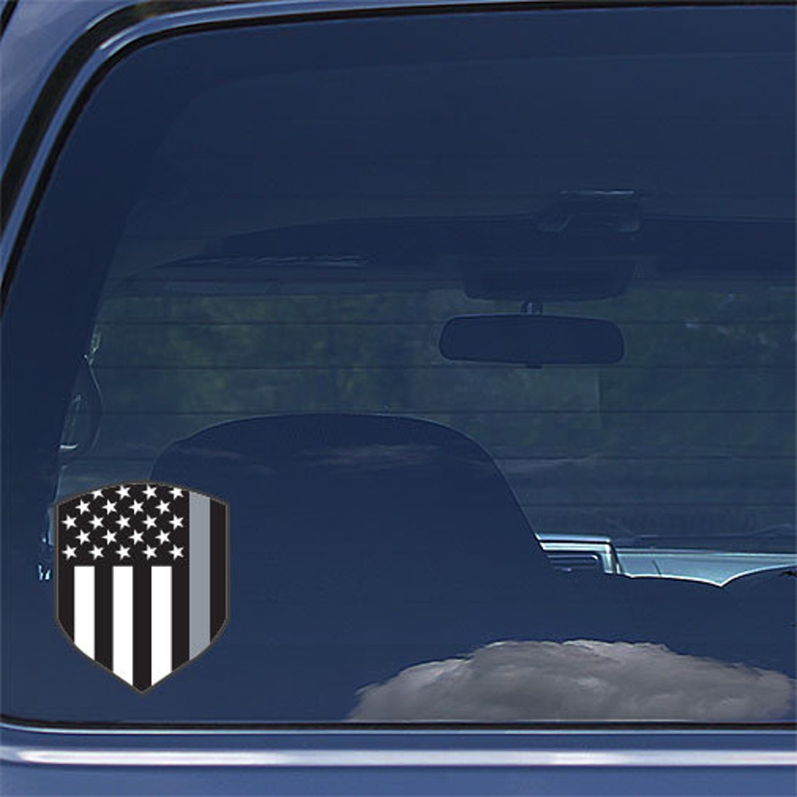 Thin Gray Line American Flag Shield Correctional Officer Decal | Etsy