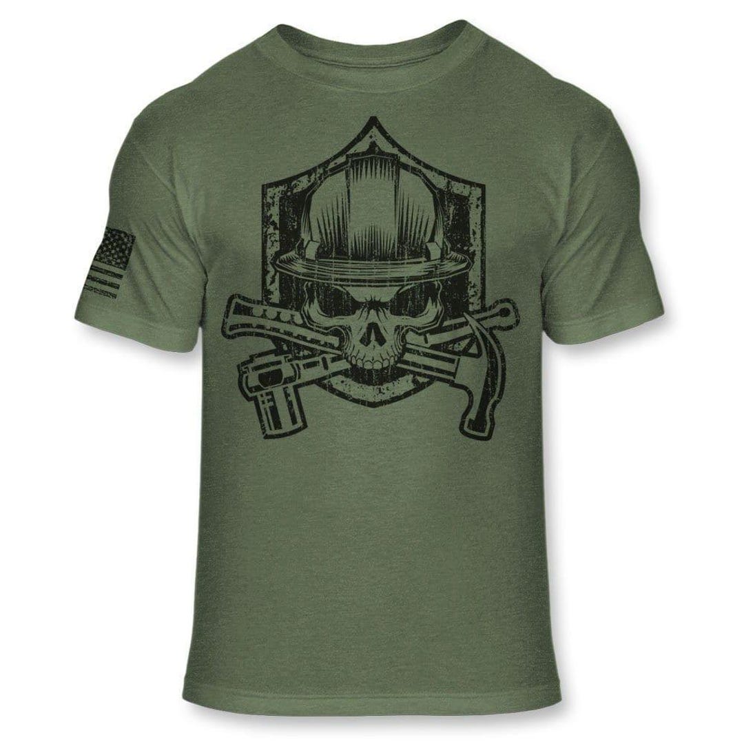 Scaffolder Crossbones Skull T-shirt - Scaffolding Skull Soft Blend Tee ...