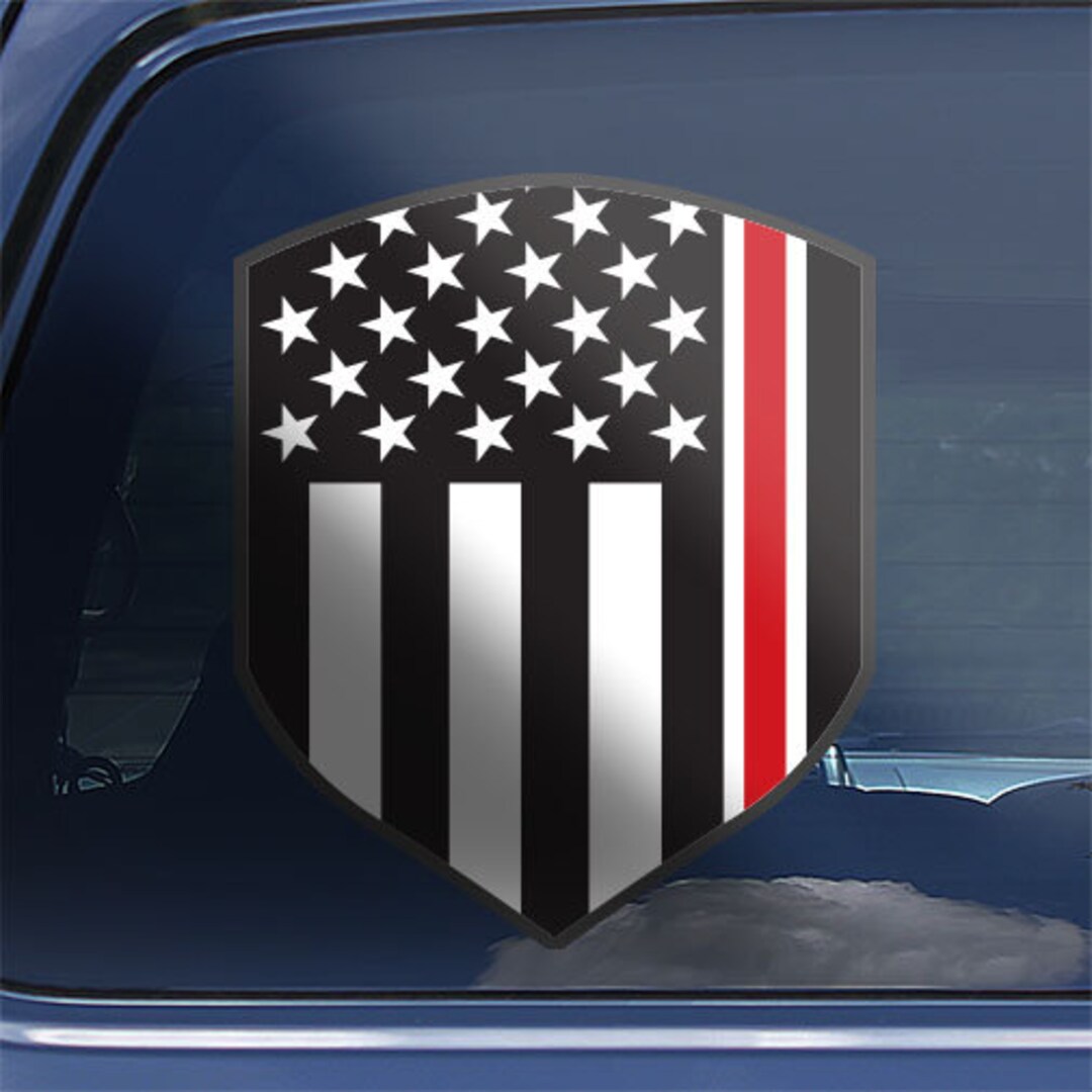 Thin Red Line Nurse American Flag Shield Decal Thin Red Line White ...