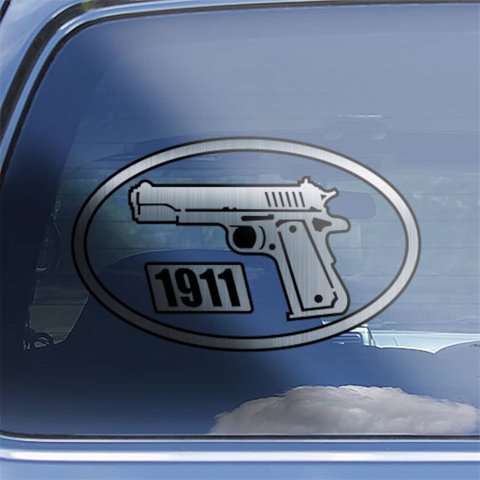 M1911 pistol Oval decal sticker 1911 pistol decal sticker | Etsy