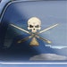 Billiards Skull Crossbones Decal Sticker, Pool Shark Window Decal ...