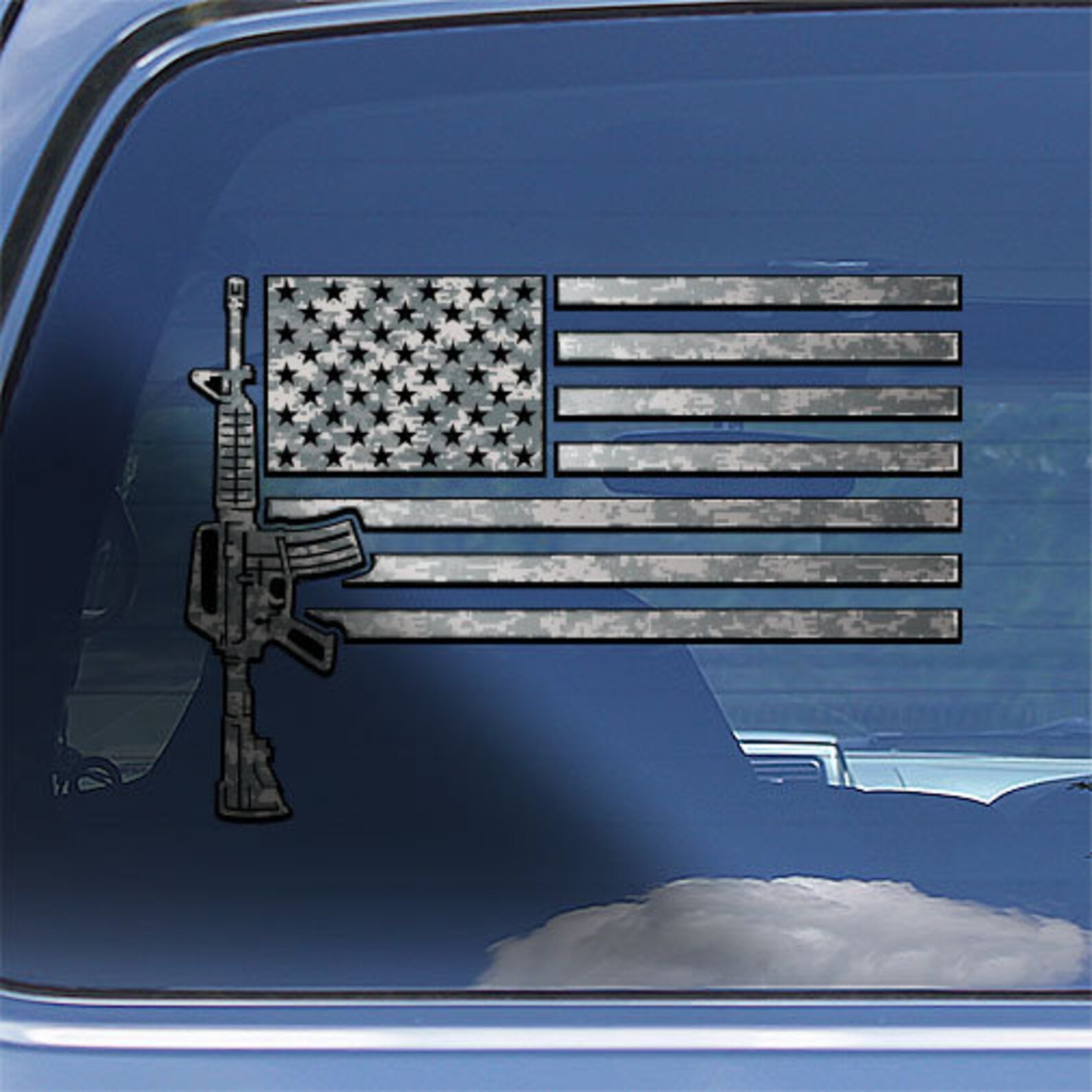 AR-15 USA Flag Decal Sticker AR 15 Rifle Window Decal - Etsy Ireland