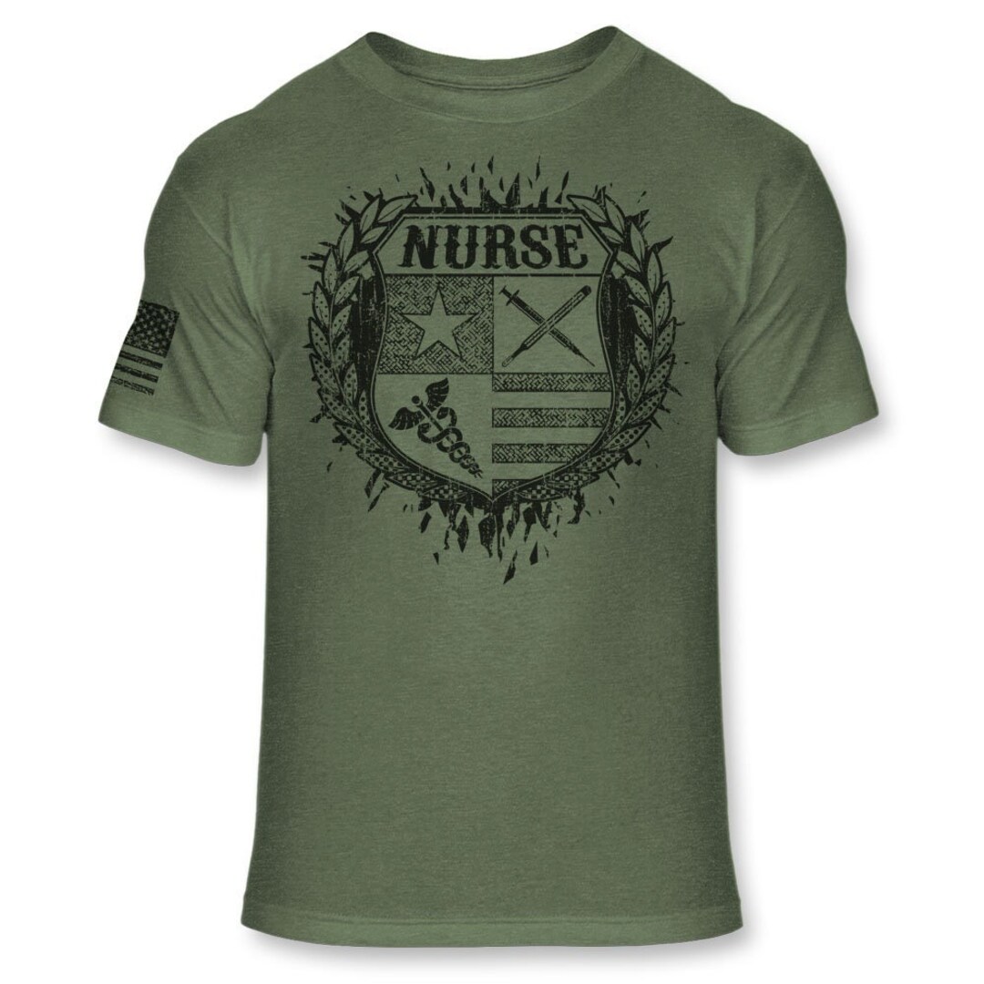 Nurse Crest T-shirt Nurses Coat of Arms Shield Shirt USA Nursing Badge ...