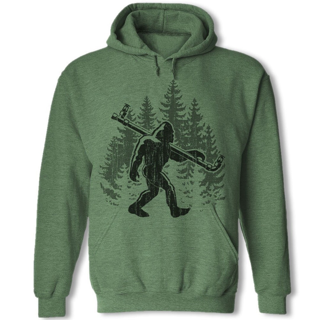 Funny Bigfoot Sprinkler Fitter Hoodie - Sasquatch Heavy Blend Sweater ...