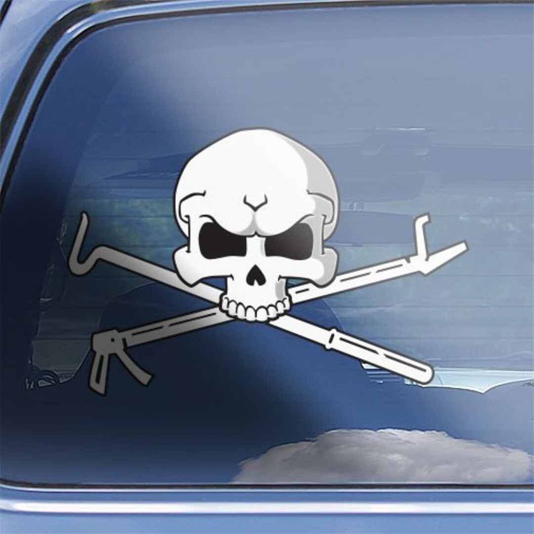 Snake Handler Skull Crossbones Decal Sticker, Reptile Keeper Decal ...