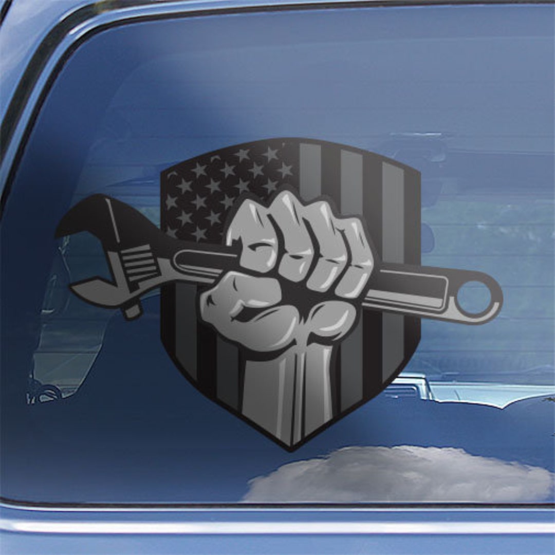 Maintenance Technician Superhero Decal American Flag Handyman Decal USA ...