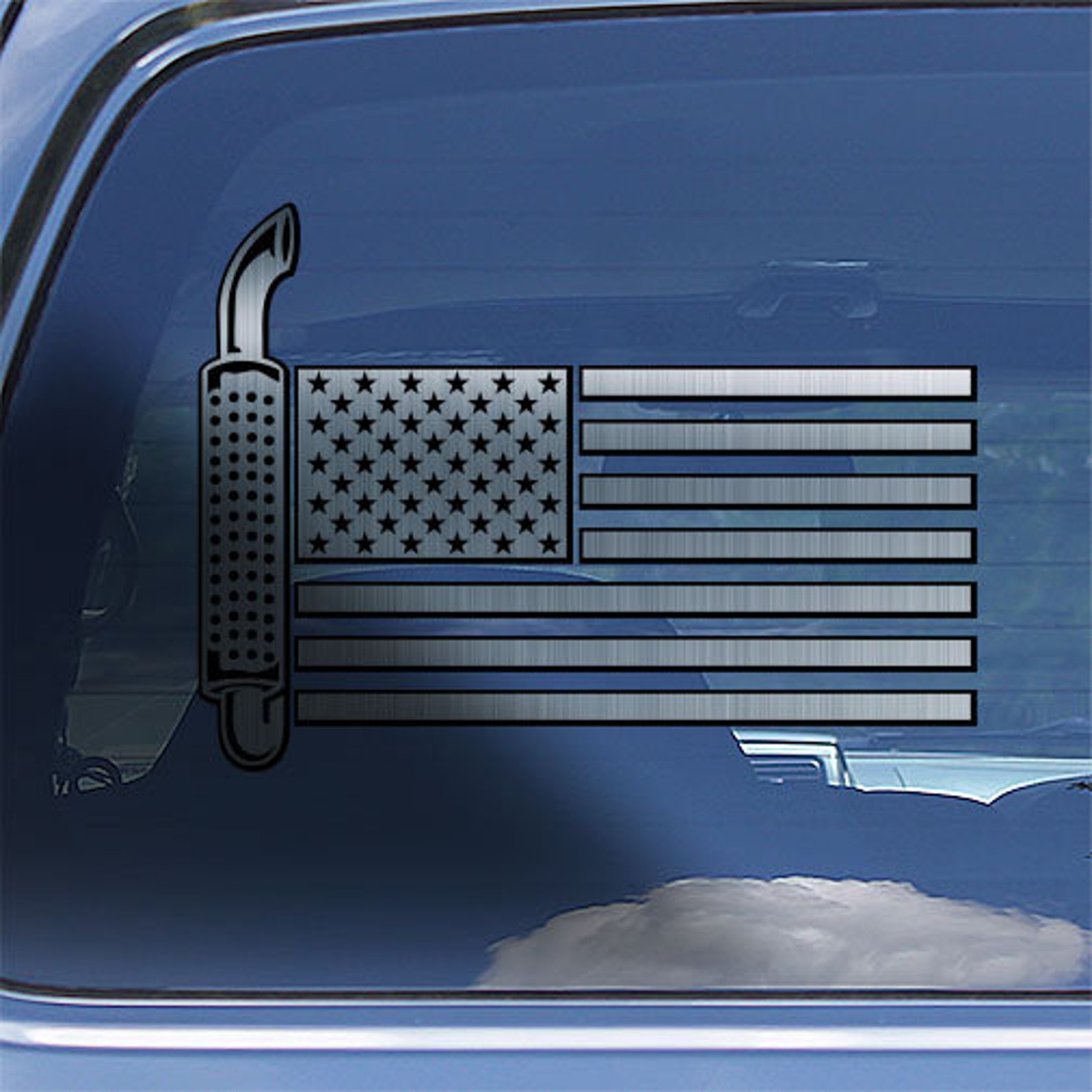 American Flag Trucker Decal USA Flag Truck Driver Sticker - Etsy