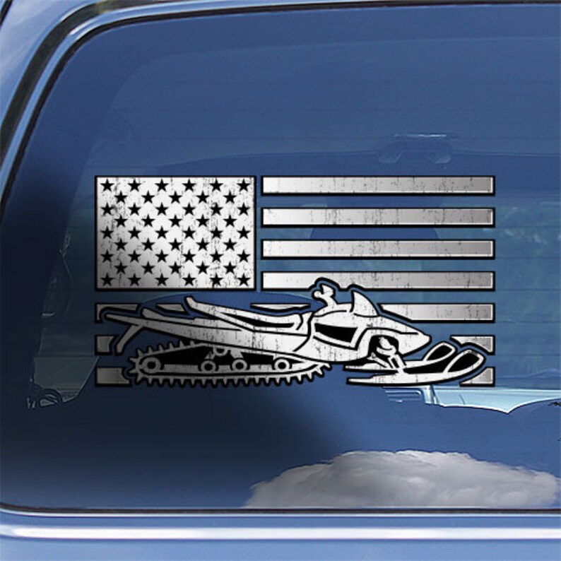 USA Snowmobiler Decal Sticker Snowmobiling Window Decal - Etsy