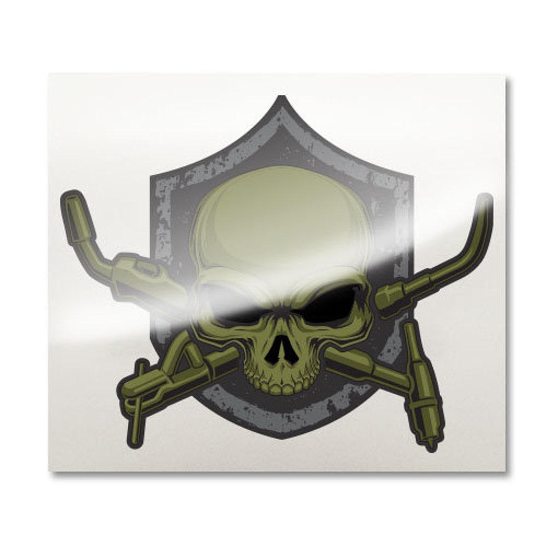 Welder Skull & Shield Decal Welding Tool Crossbones Sticker - Etsy