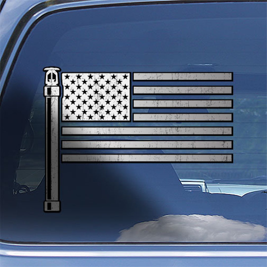 Sprinkler Fitter USA Flag Decal Sticker, Sprinkler Fitters US Flag ...