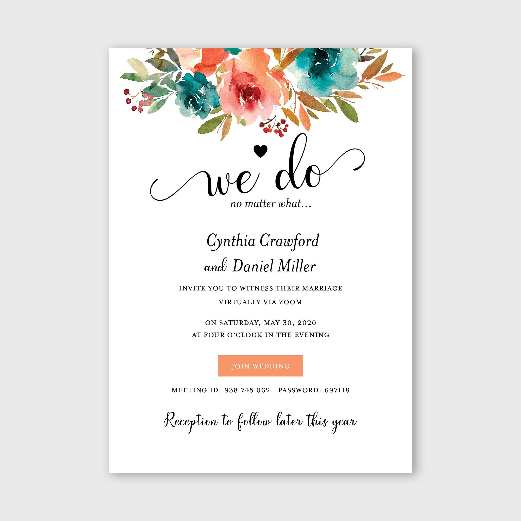 Zoom wedding invitations 60 photos - Astyledwedding.com