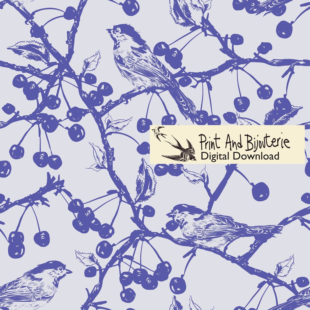 Seamless Birds, Repeating Patterns, Digital Download, Pretty Patterns ...