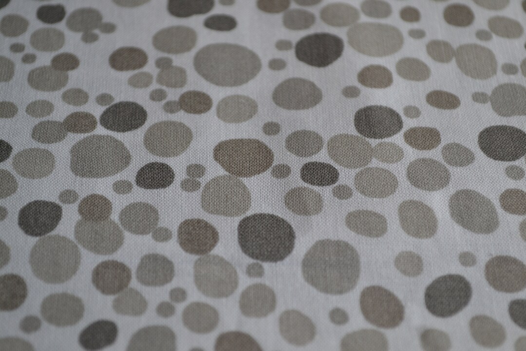 Monotone Circle Fabric - Grey Dots Fabric - Etsy