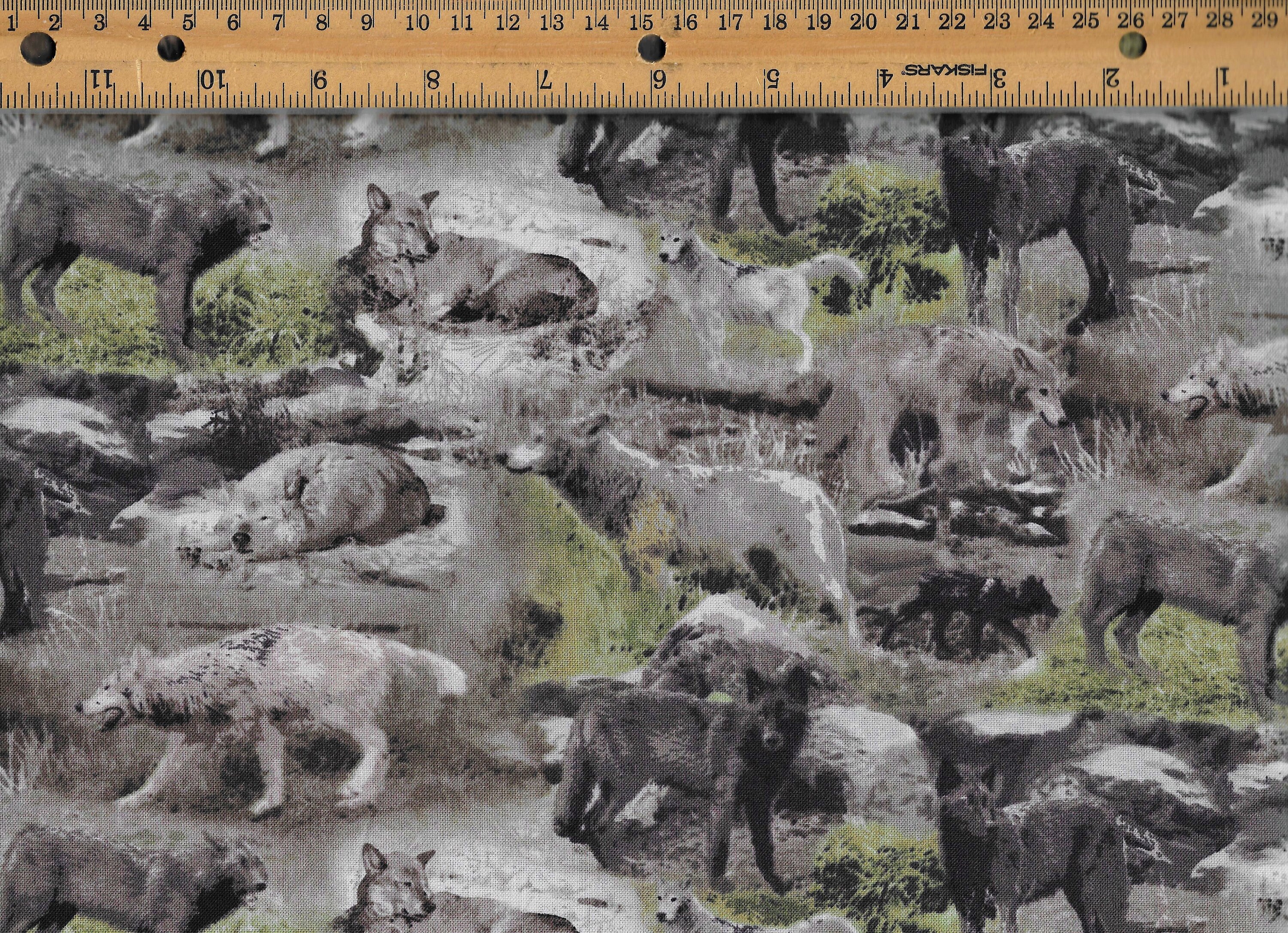 Yellowstone Wolves Fabric - National Park Cotton Fabric - Etsy