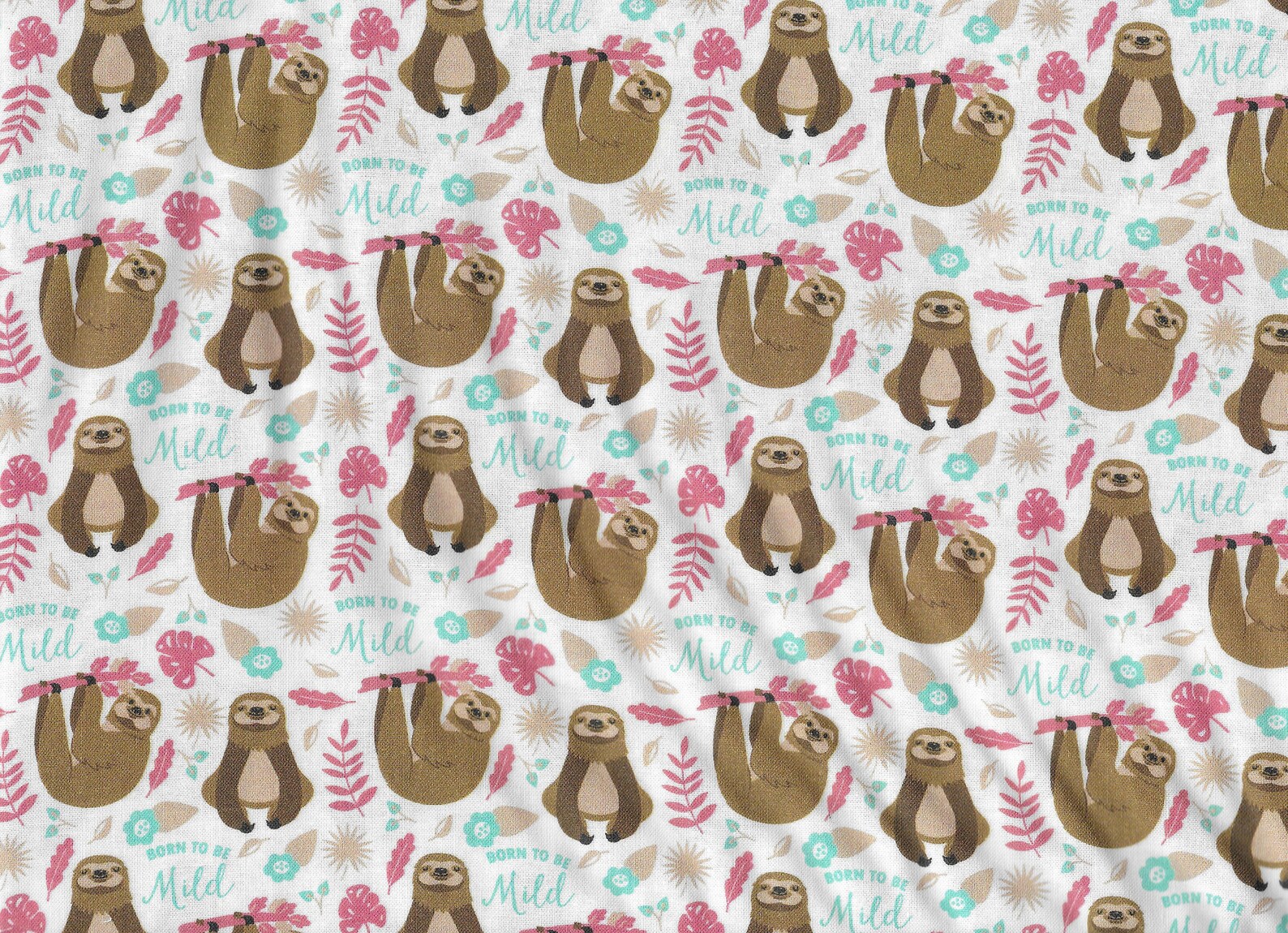 Sloth Cotton Fabric - Etsy