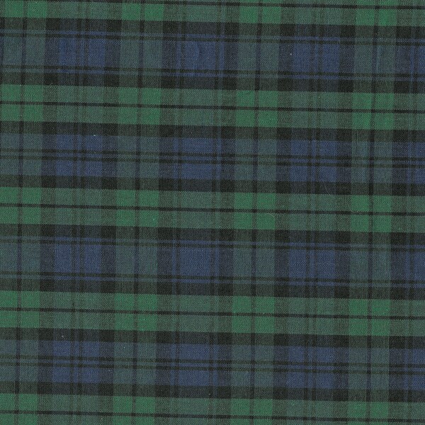 Blue Plaid Fabric - Etsy