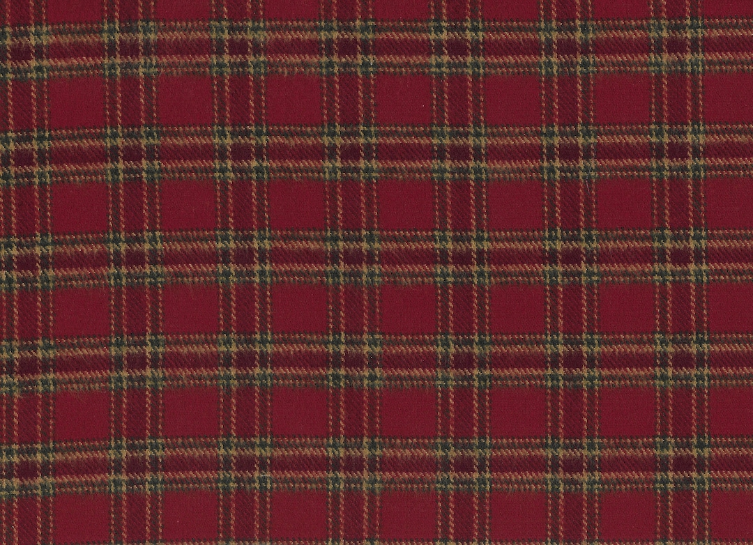 Red Plaid Flannel Fabric - Etsy