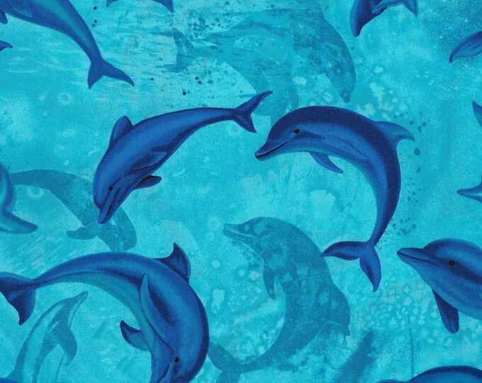 Dolphin Cotton Fabric - Timeless Treasures Ocean - Etsy