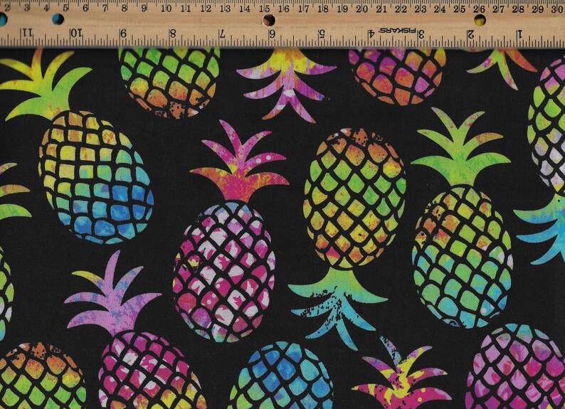 Pineapple Cotton Fabric | Etsy